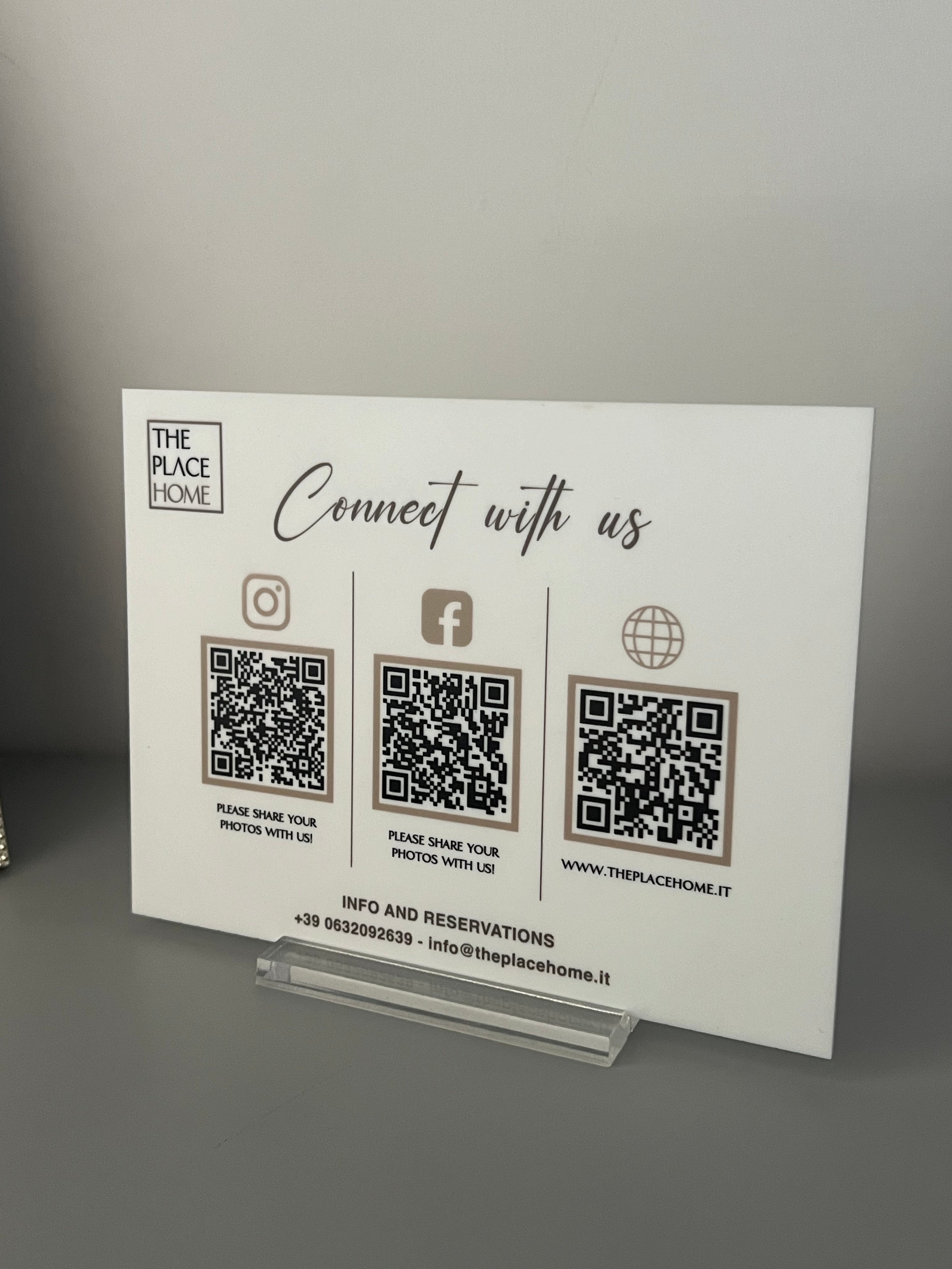 Espositore QR Code in Plexiglass -Connect – La CloClo